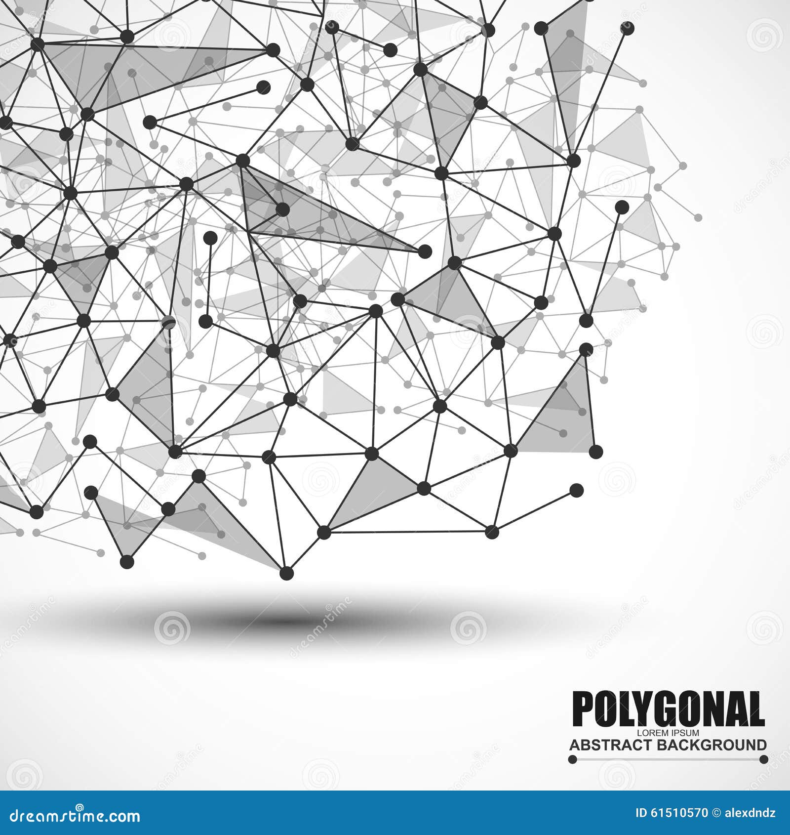 Abstract Wireframe Mesh Polygonal Background Stock Vector ...