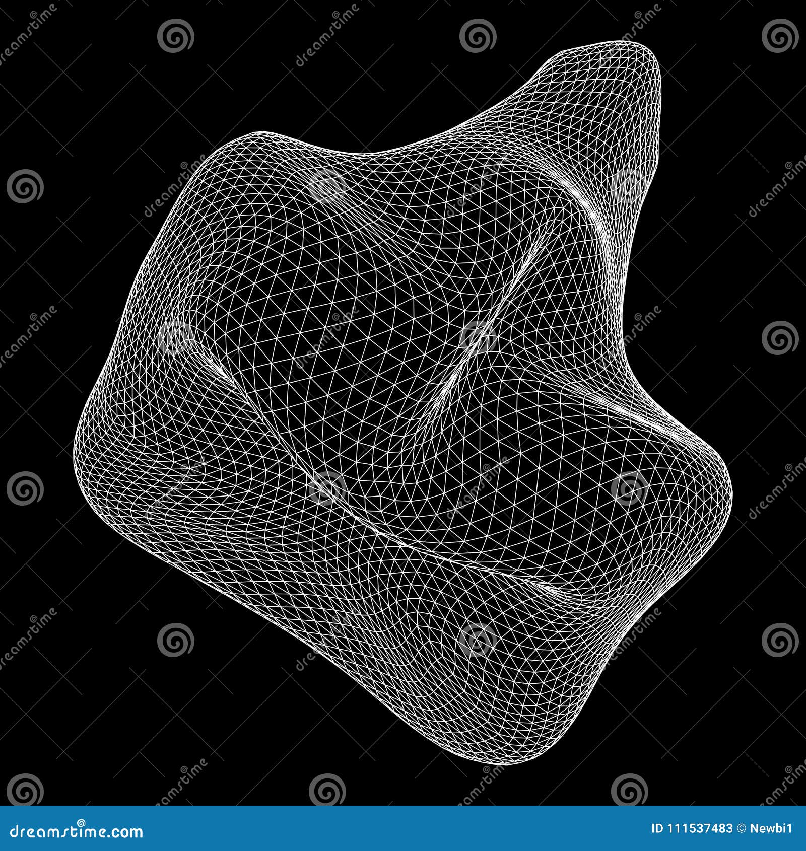 Abstract wireframe mesh stock vector. Illustration of education - 111537483