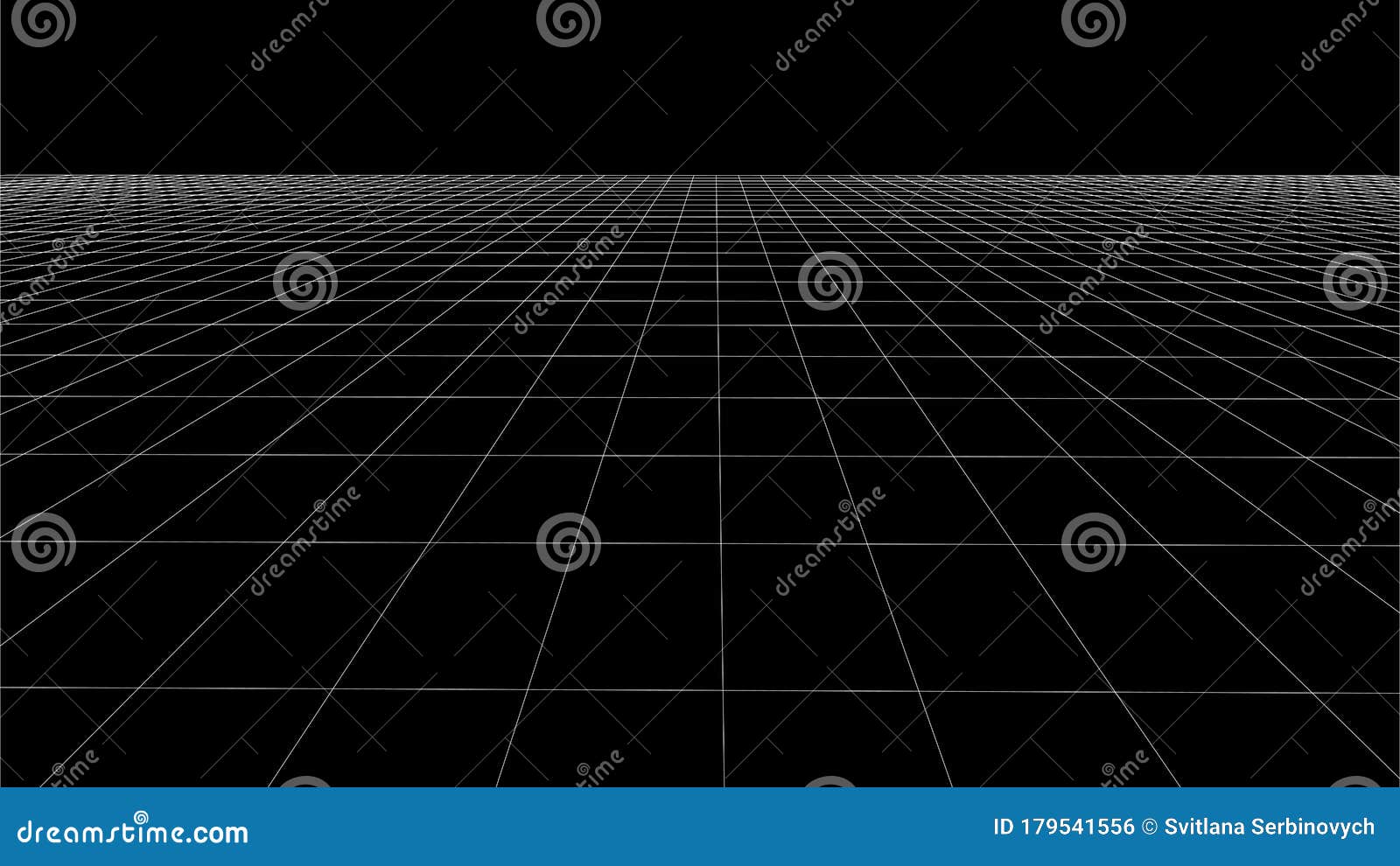 Abstract Wireframe Perspective Grid on White Background Widescreen ...