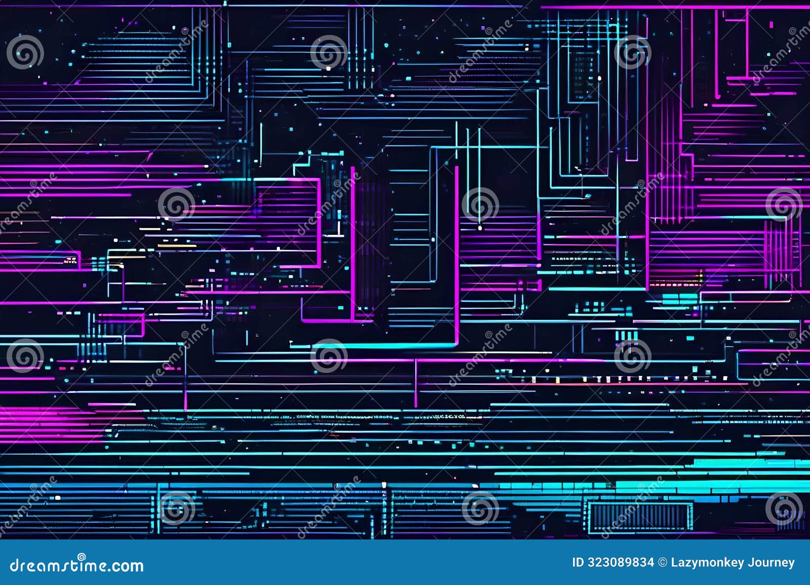 Abstract Wireframe Pixel Art of 80s Retro Sci Fi 8 Bit Background Stock ...