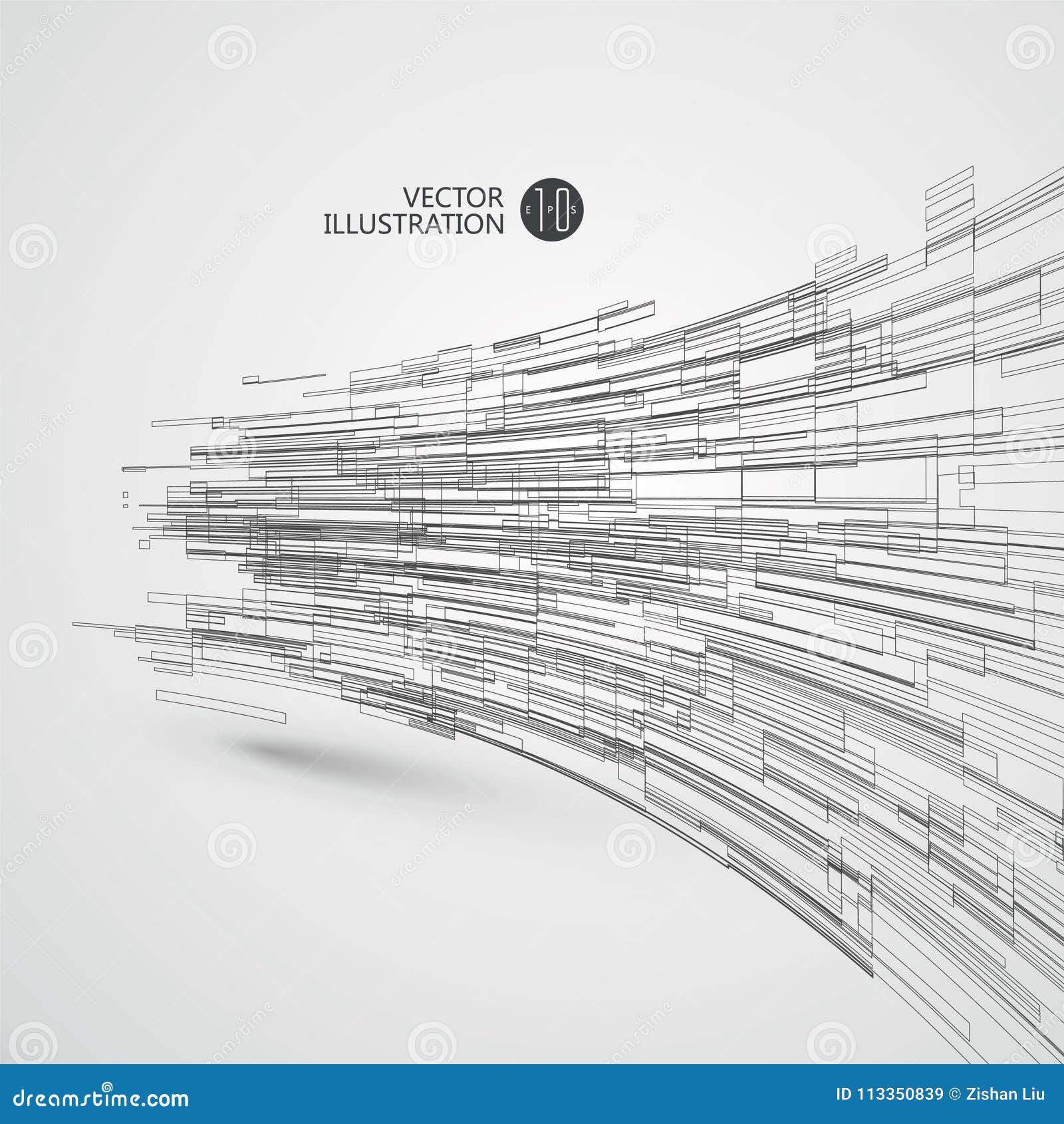 Abstract Wireframe, Science and Technology Illustration. Stock Vector ...