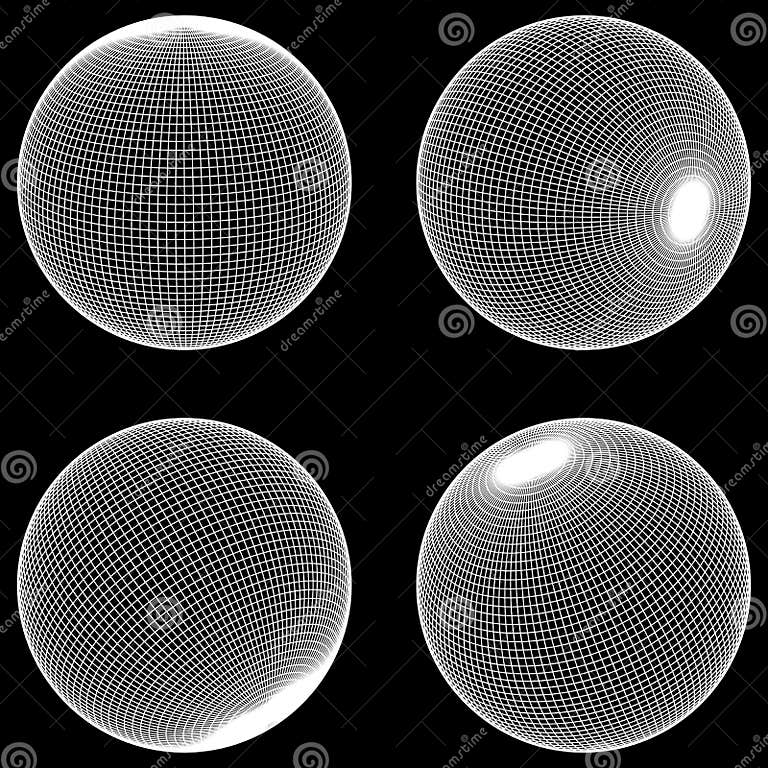 Abstract wireframe sphere stock vector. Illustration of communication ...