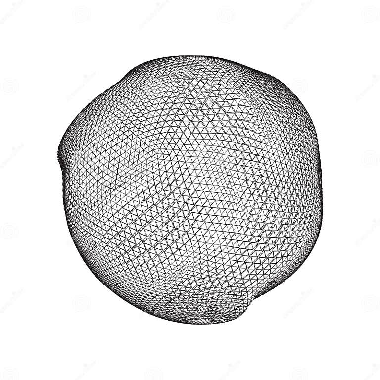 Abstract wireframe sphere stock vector. Illustration of chemistry ...