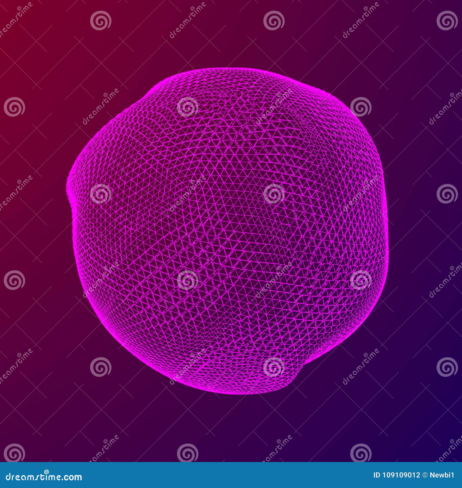 Abstract wireframe sphere stock vector. Illustration of crash - 109109012
