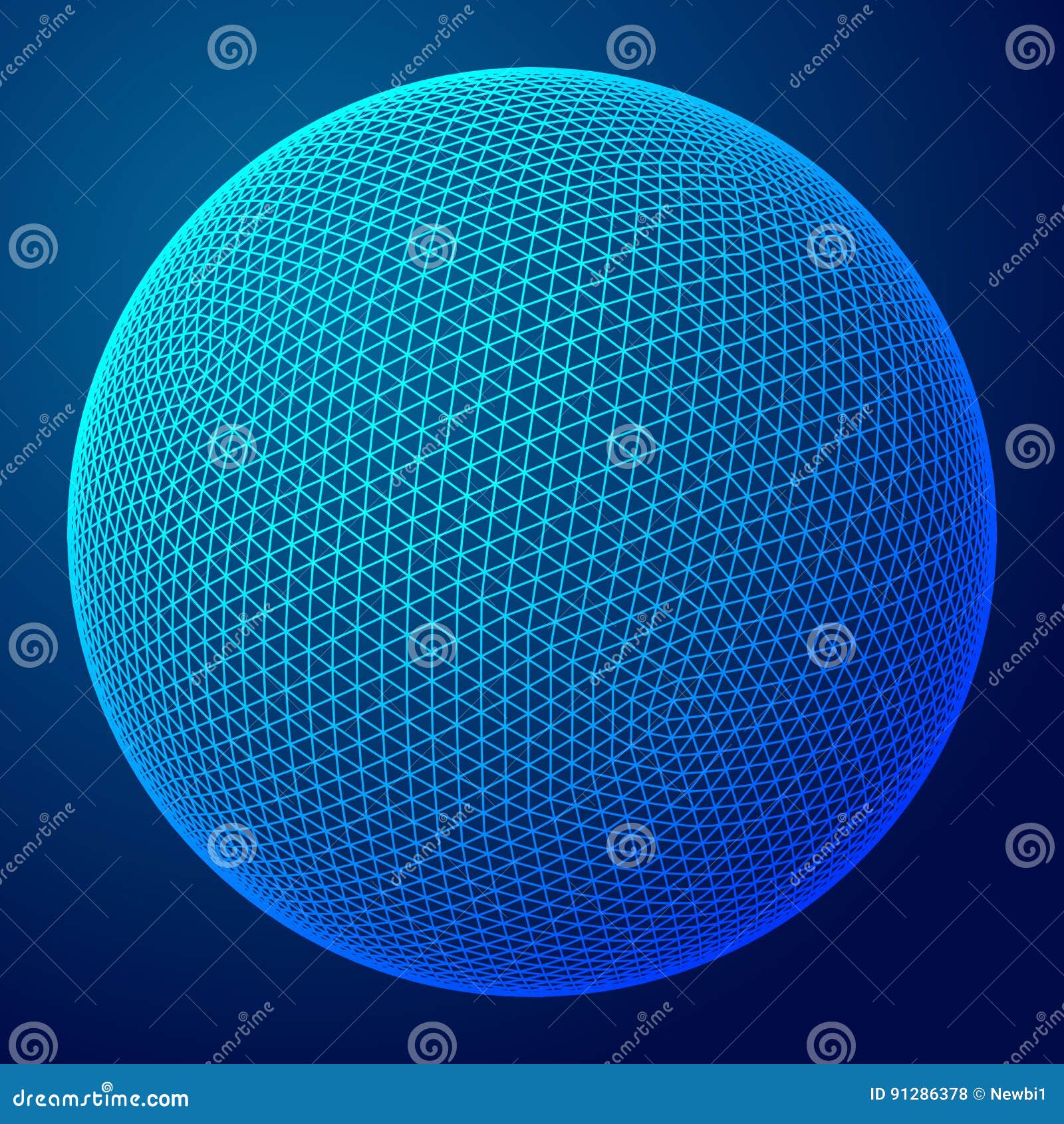 Abstract wireframe sphere stock vector. Illustration of element - 91286378