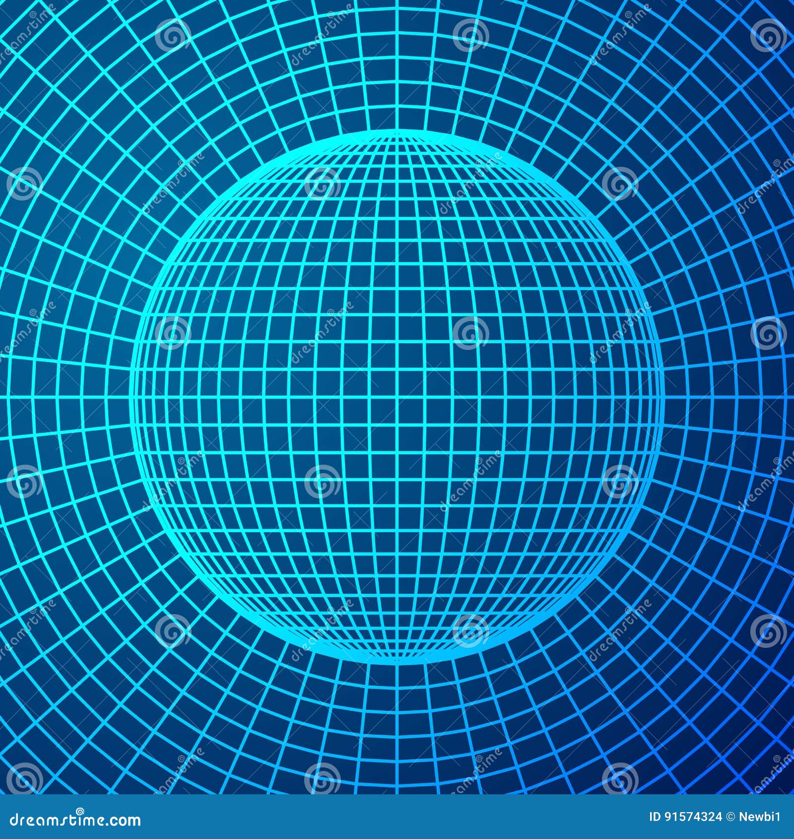 Abstract wireframe sphere stock vector. Illustration of future - 91574324