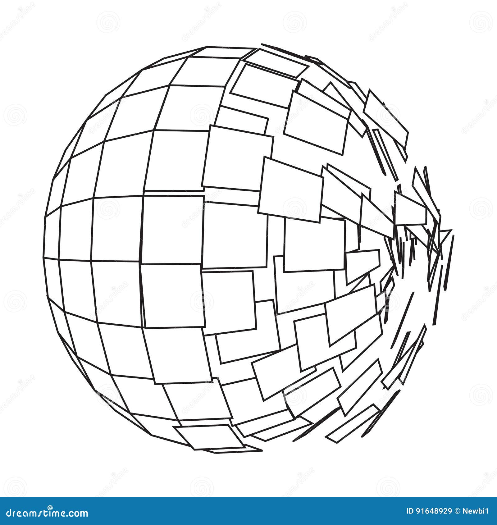 Abstract wireframe sphere stock vector. Illustration of medical - 91648929