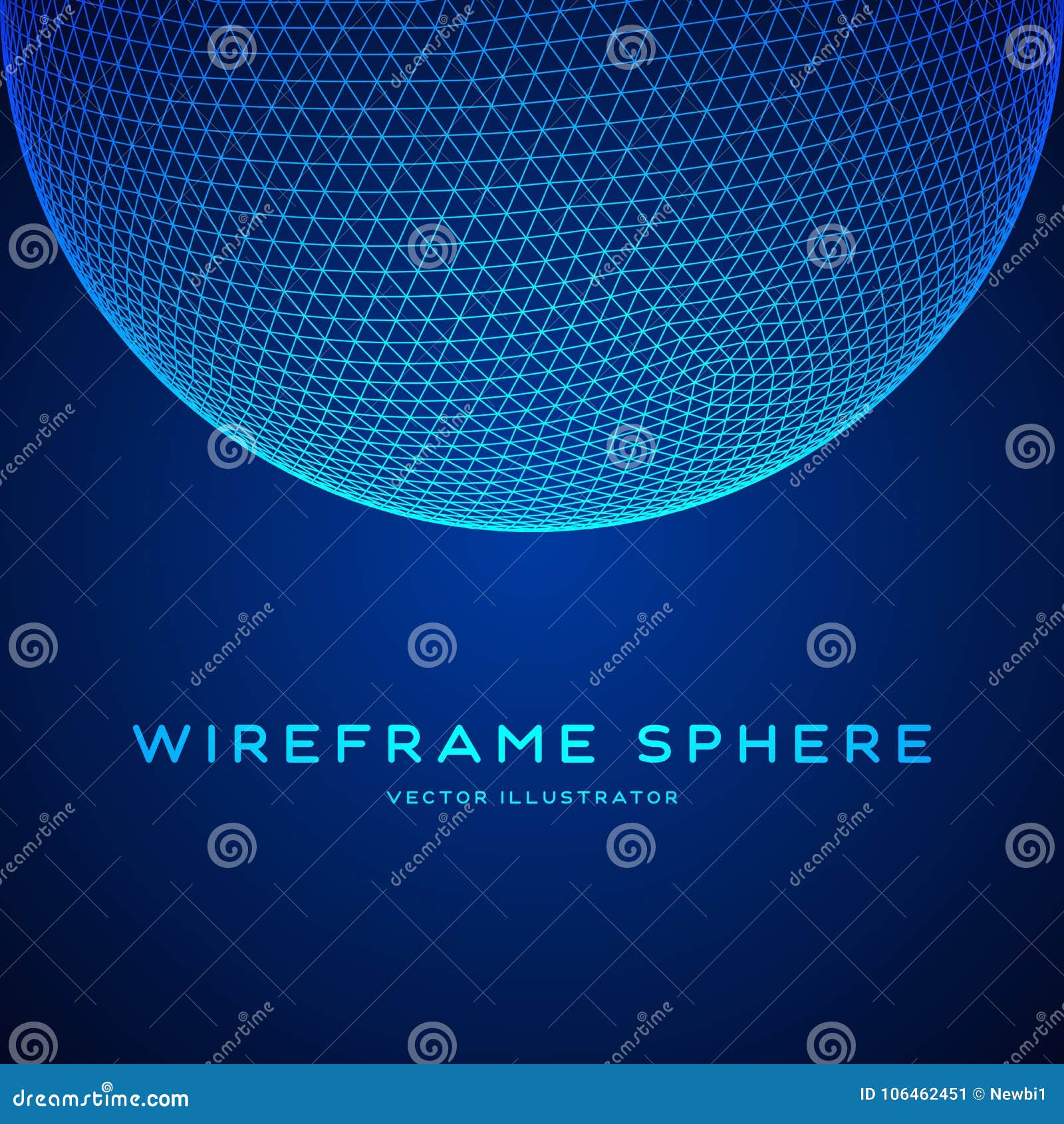 Abstract wireframe sphere stock vector. Illustration of element - 106462451
