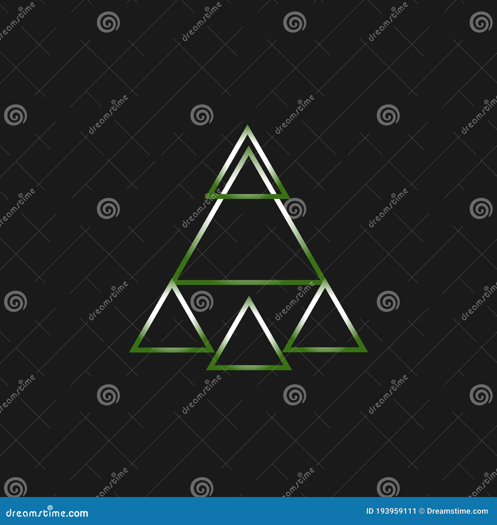 Abstract Wireframe Triangle. Frame of a Triangular Shape on a Dark ...