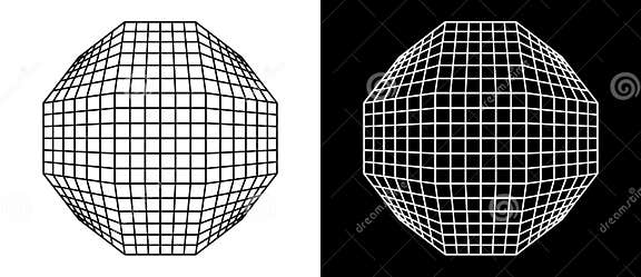 Abstract Wireframe Vector with Distorted Edges Like Cyber Background ...