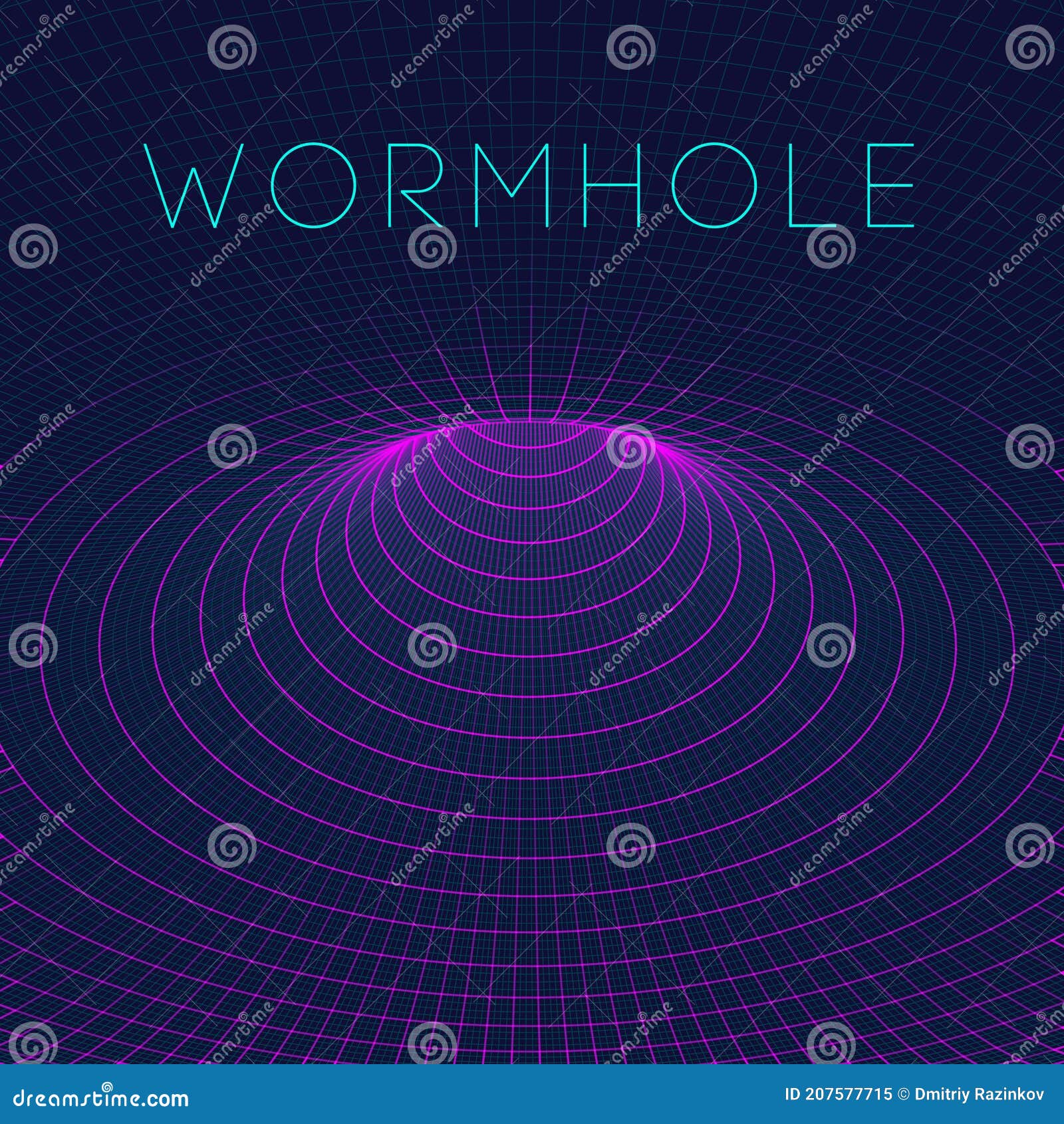 Abstract Wireframe Wormhole 3d Vector 3d Illustration. Vector Abstract ...