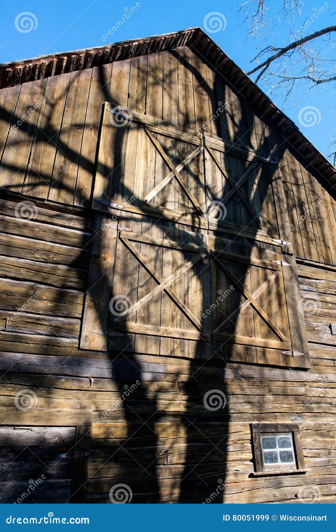 Abstract Wisconsin Farm Barn, Shadow Stock Image - Image of shadows ...