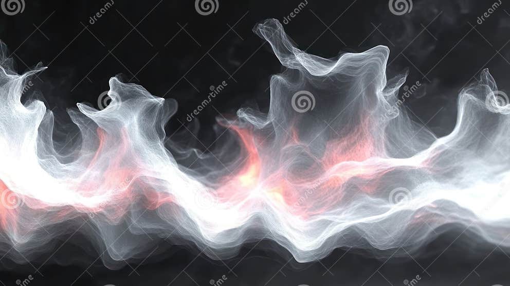 Abstract Wispy Smoke with Hints of Red, Creating a Dynamic Visual ...