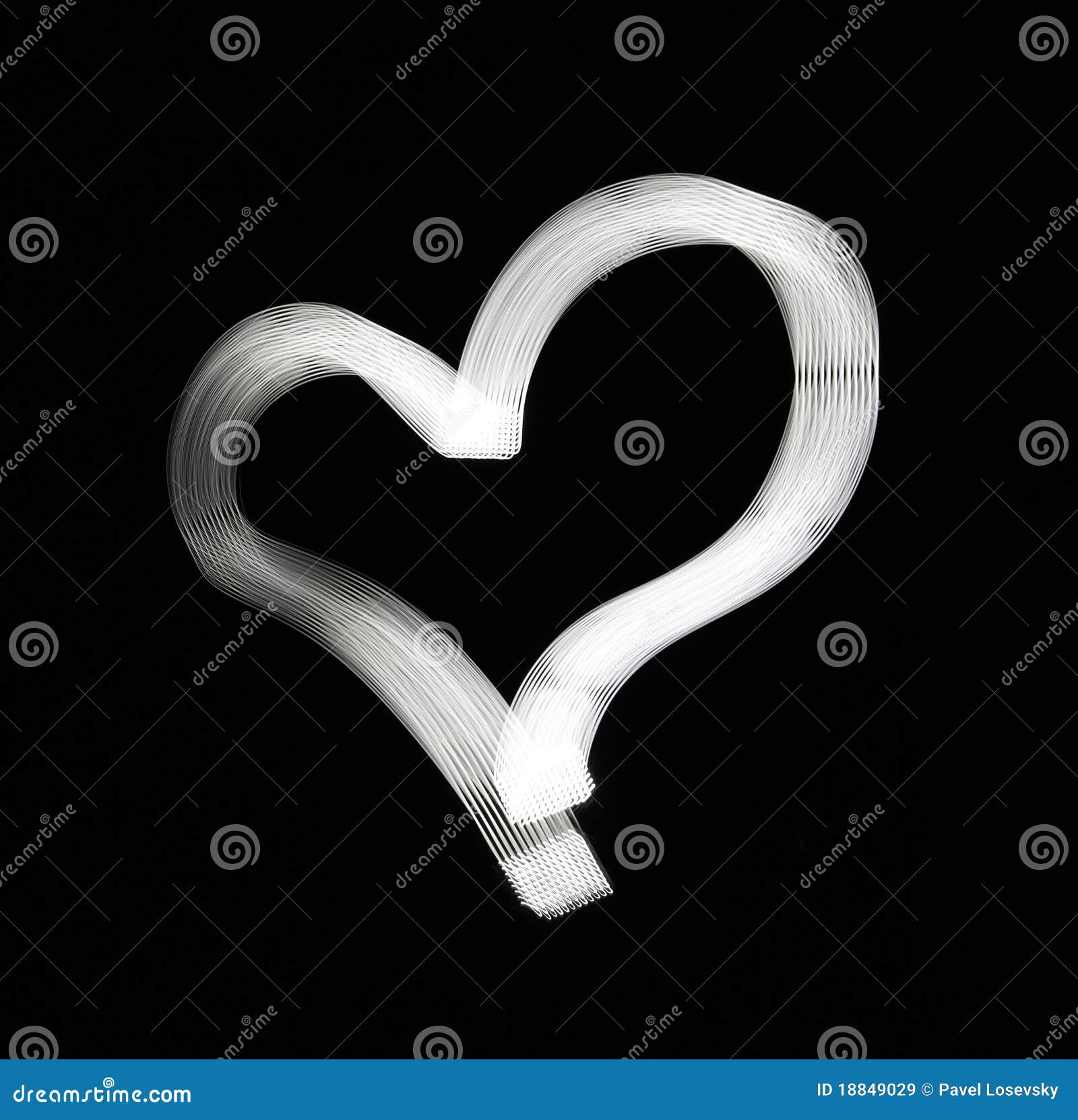 Abstract Wit Hart Op Zwarte Achtergrond Stock Afbeelding - Image of ...