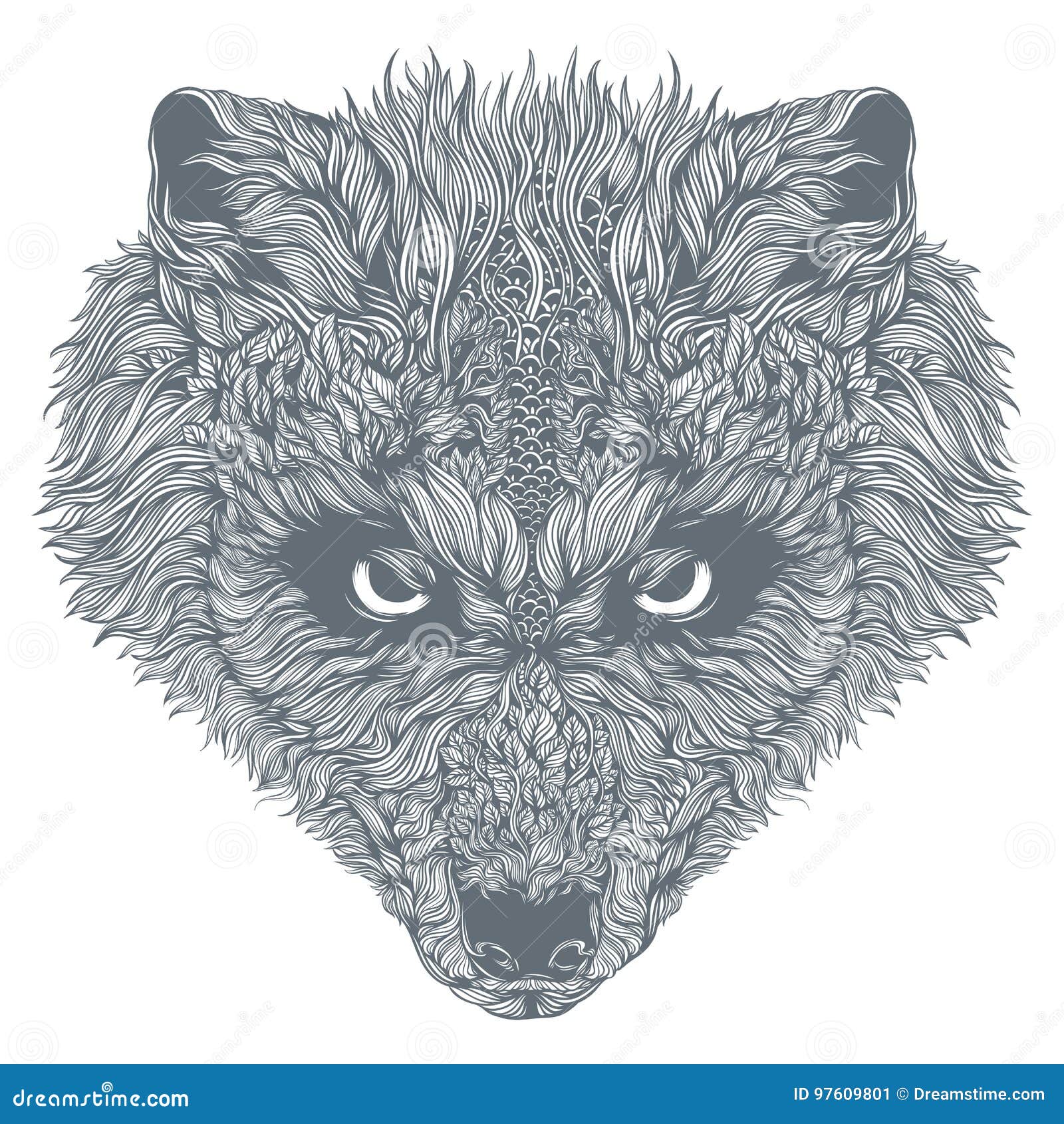 Abstract wolf head. Vector stock illustration. Illustration of print ...