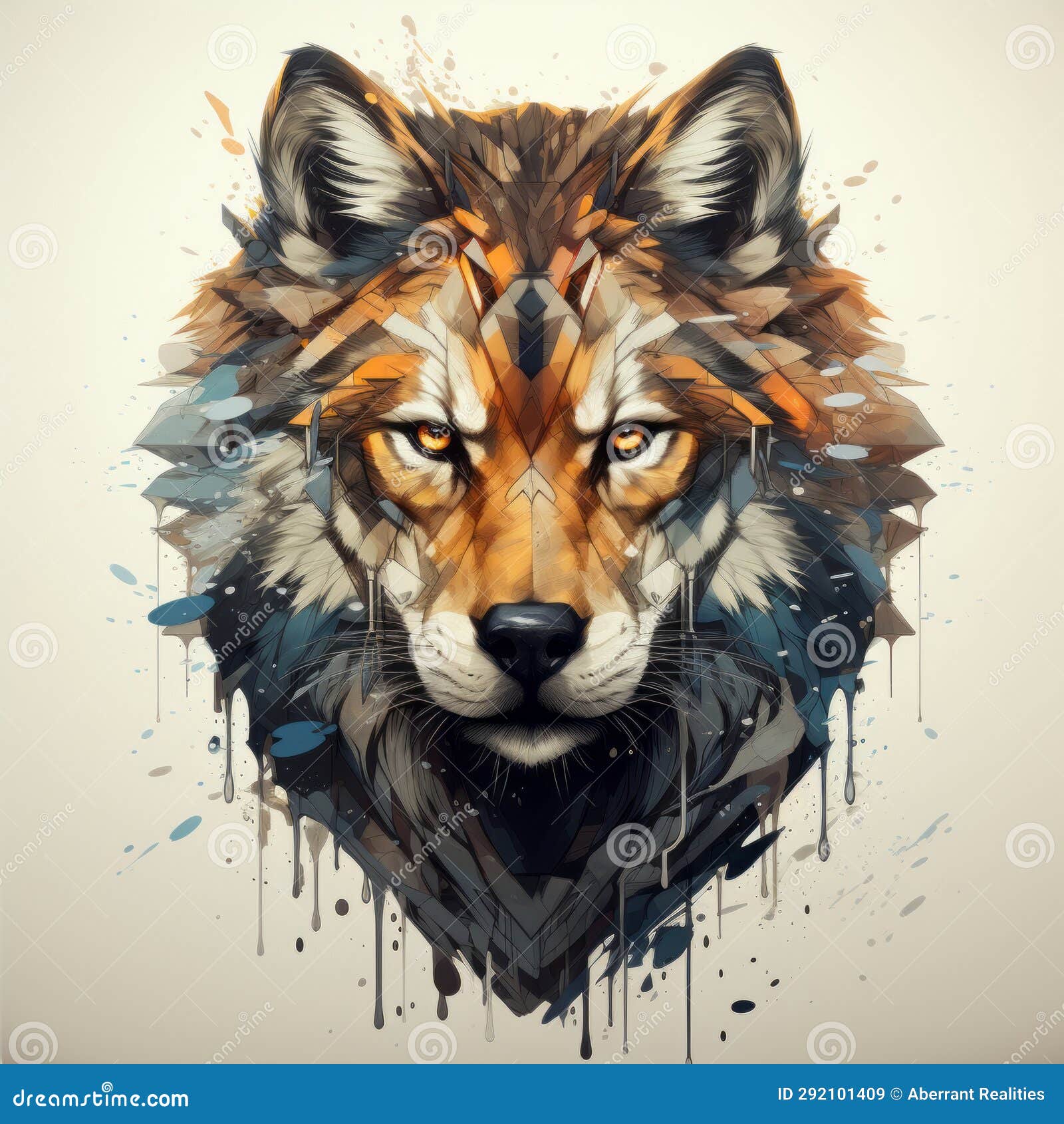 Abstract Dog Wolf Logo Icon Design Modern Minimal Style Illustration ...