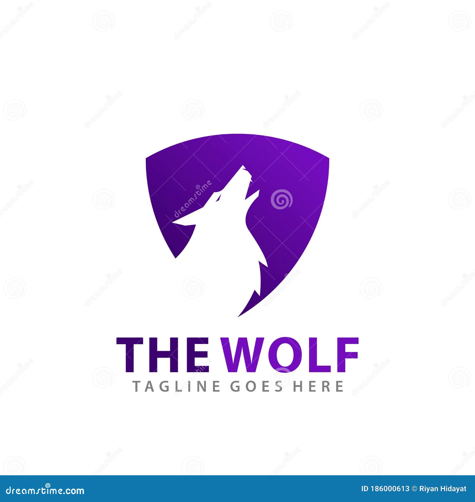 Abstract Wolf Shield Icon Logo Design Vector Illustration Stock Vector ...