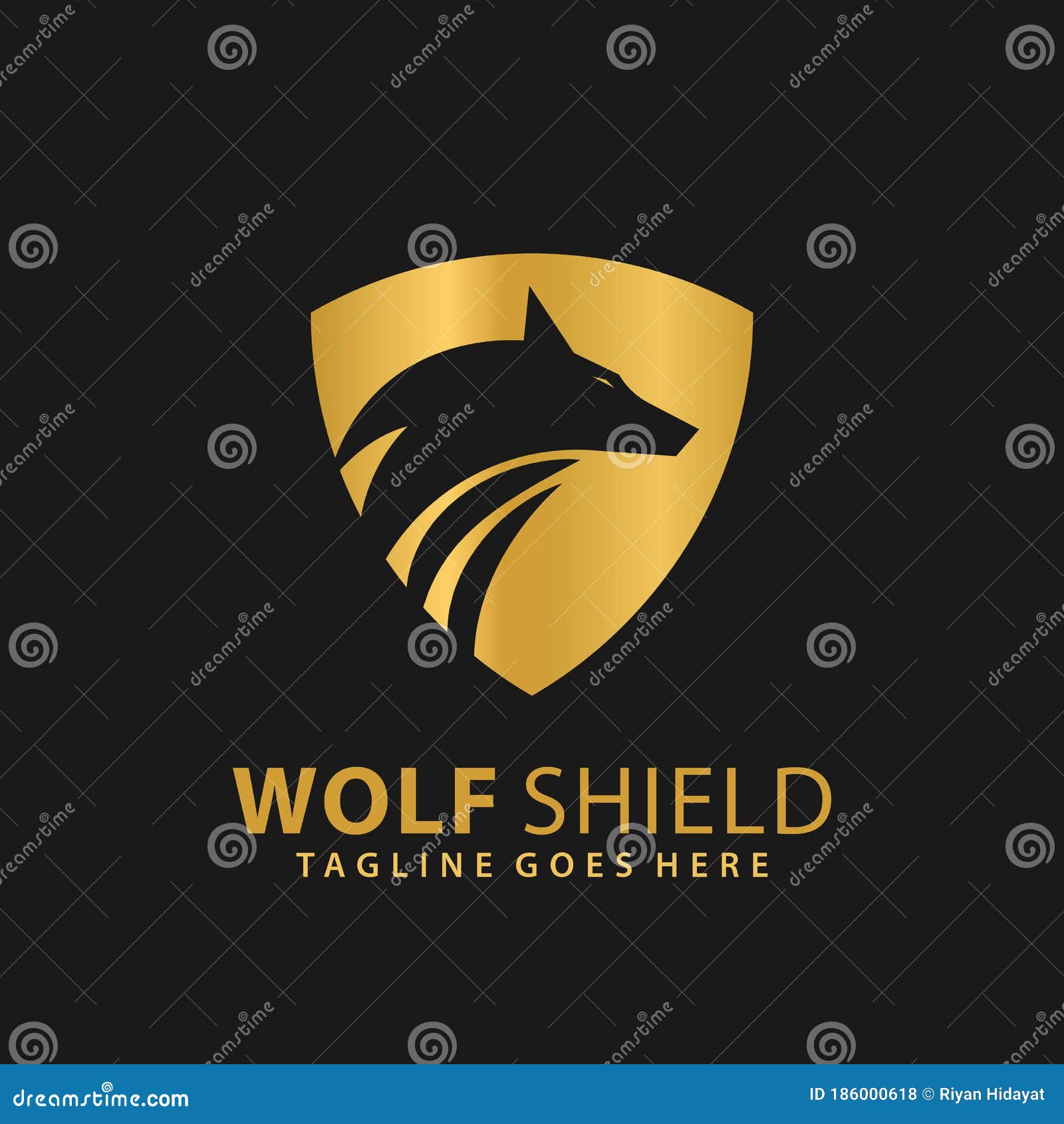Abstract Wolf Shield Icon Logo Design Vector Illustration Template ...
