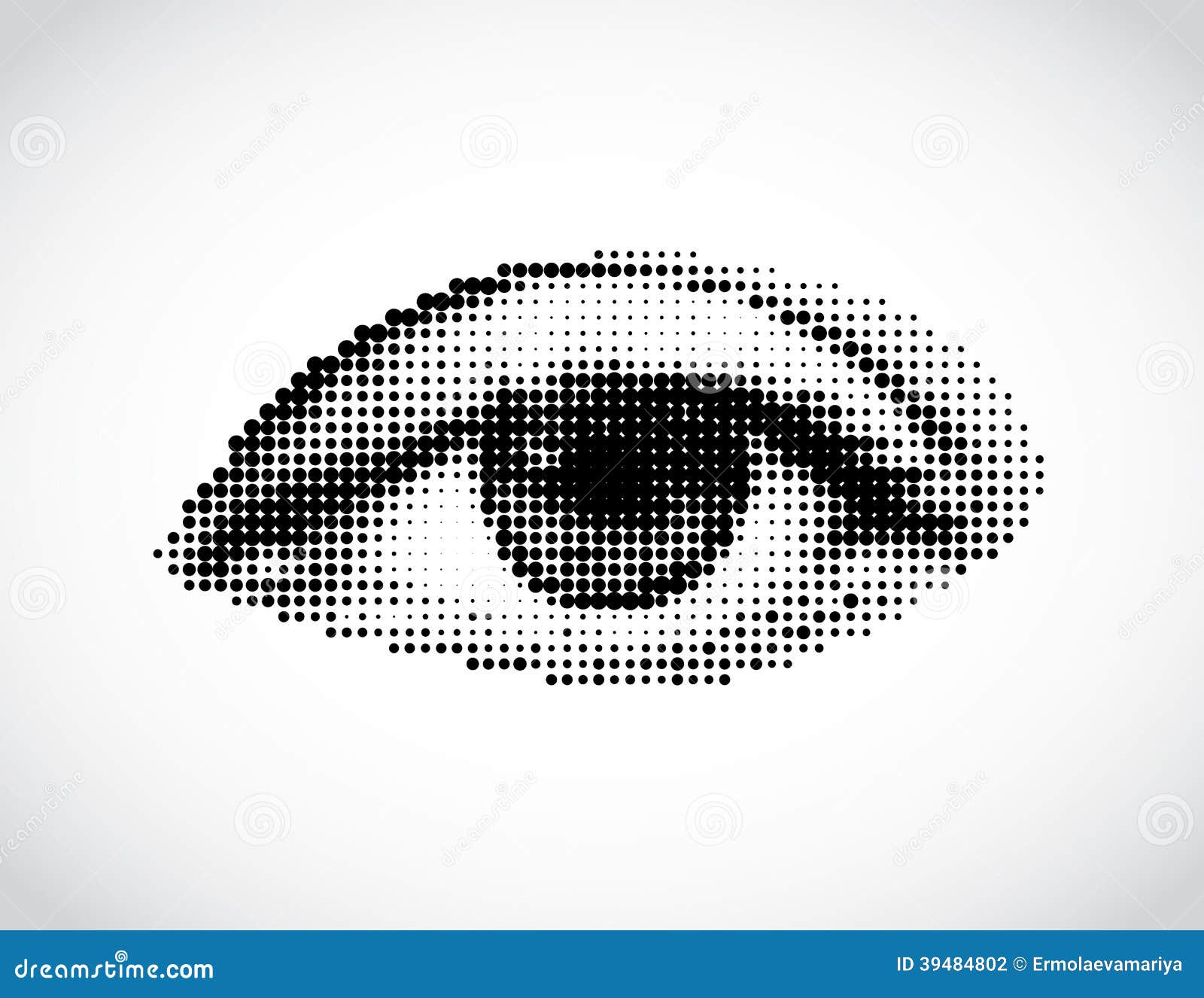 Abstract Woman Eye Made from Dots. Vector Stock Vector - Illustration ...