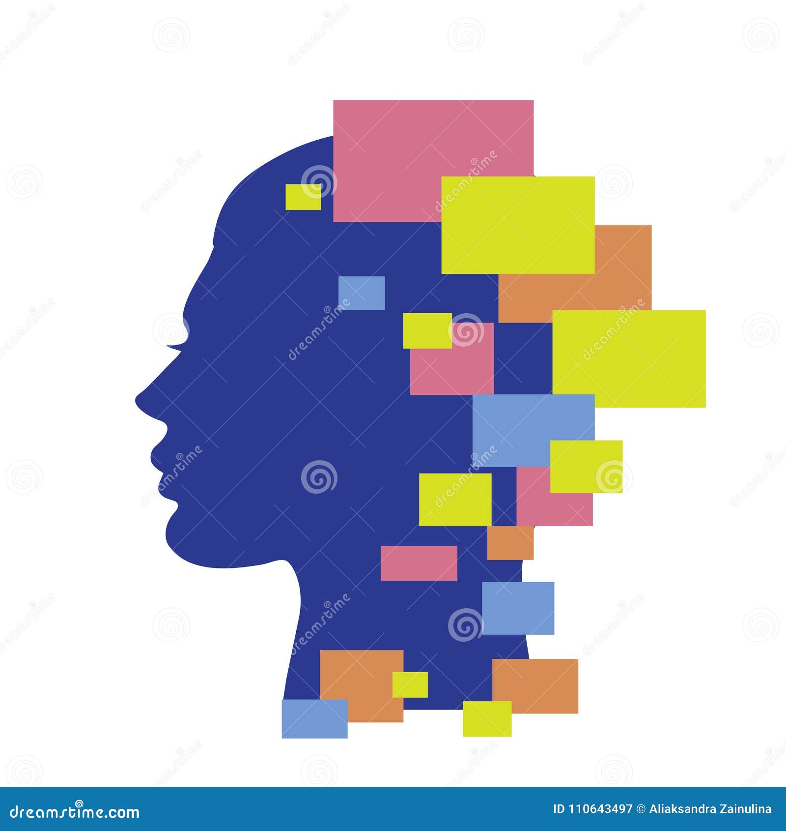 Abstract Woman Face Stock Vector Illustration Of Human 110643497