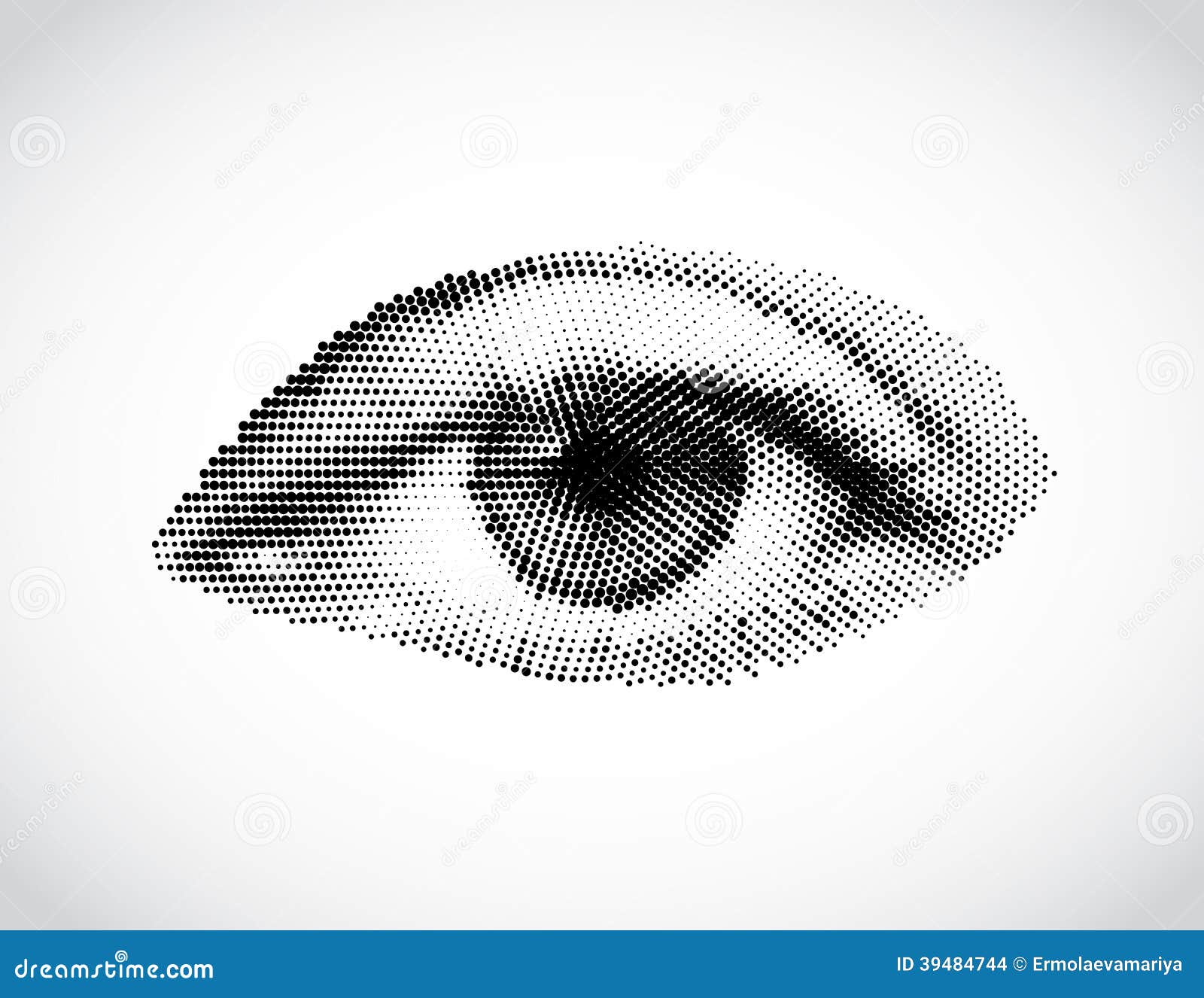 Abstract Woman Grey Eye Made from Dots. Vector Stock Vector ...