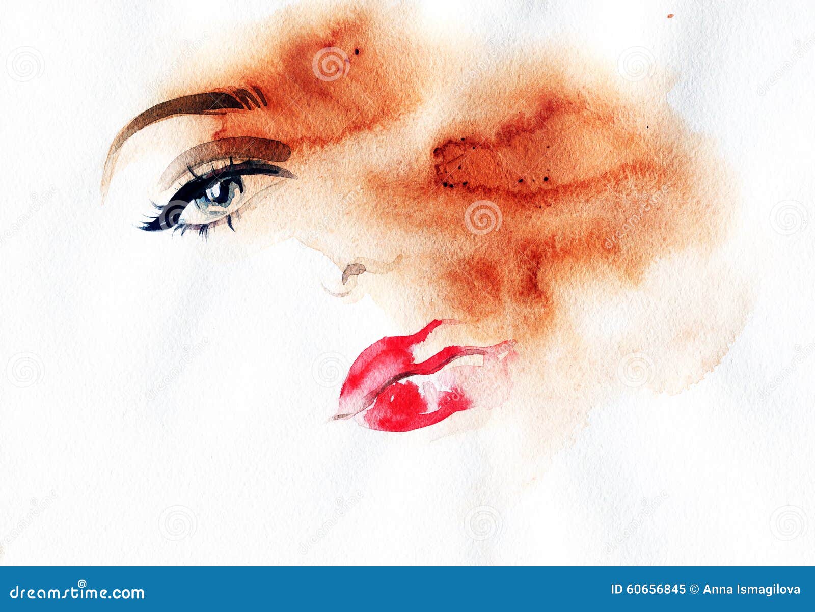 Abstract Woman Portrait Fashion Background Stock Illustration