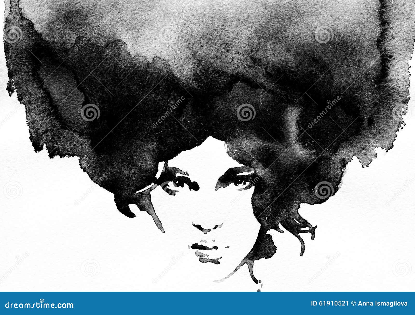 Abstract Woman Portrait Fashion Background Stock Illustration
