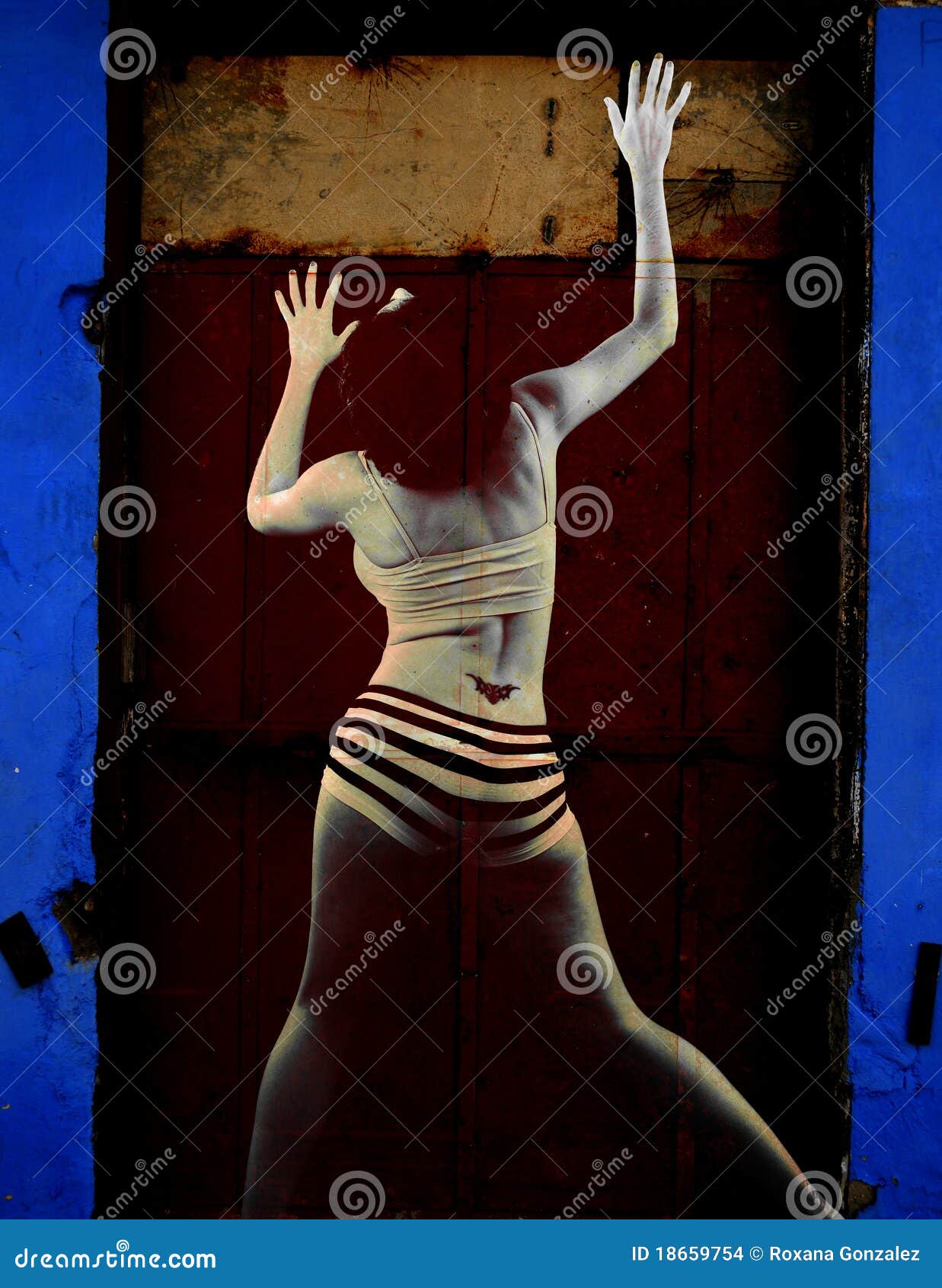 Abstract Woman Portrait on Grunge Background Stock Photo - Image of ...