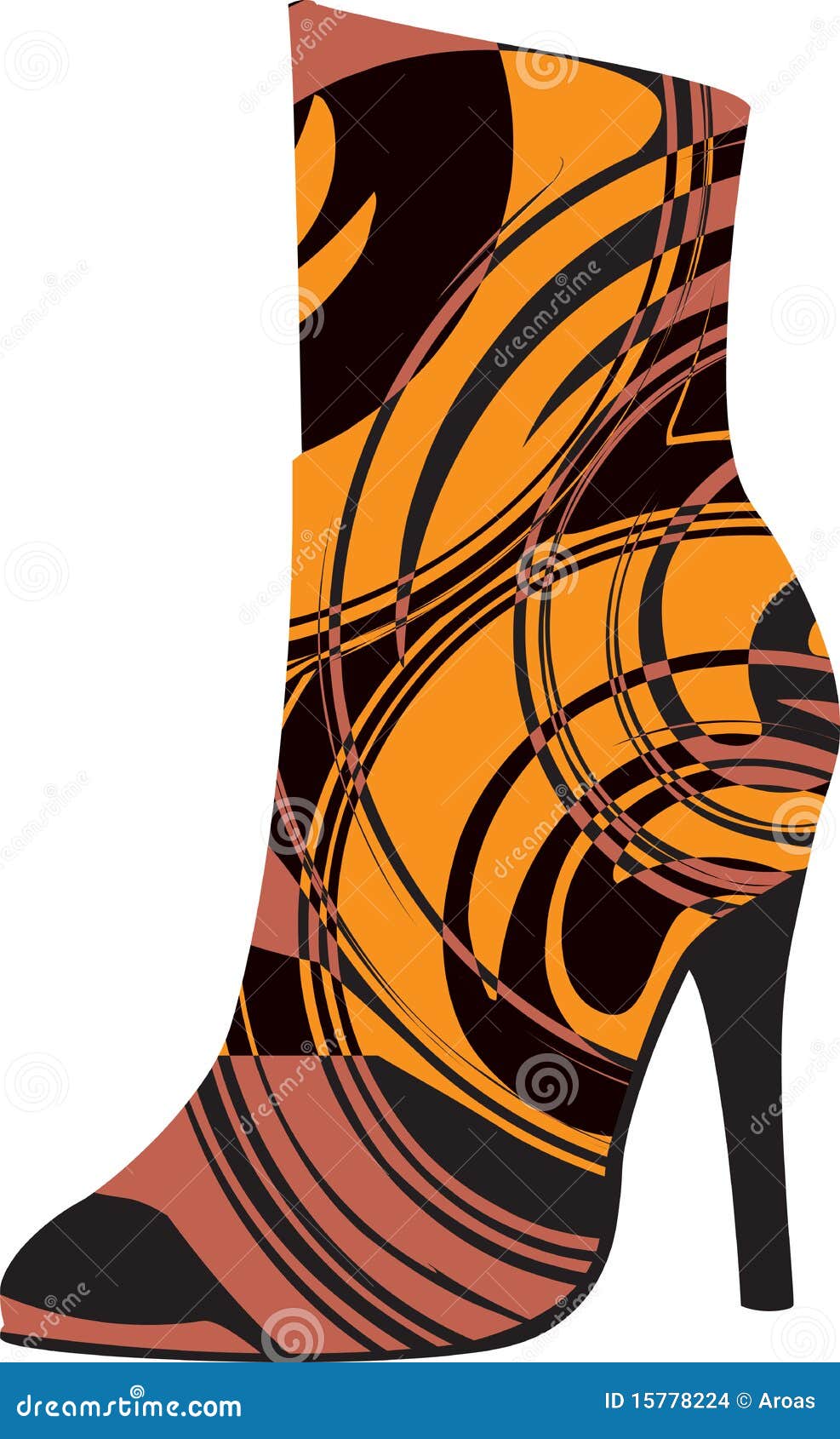 Abstract woman shoe stock vector. Illustration of design - 15778224