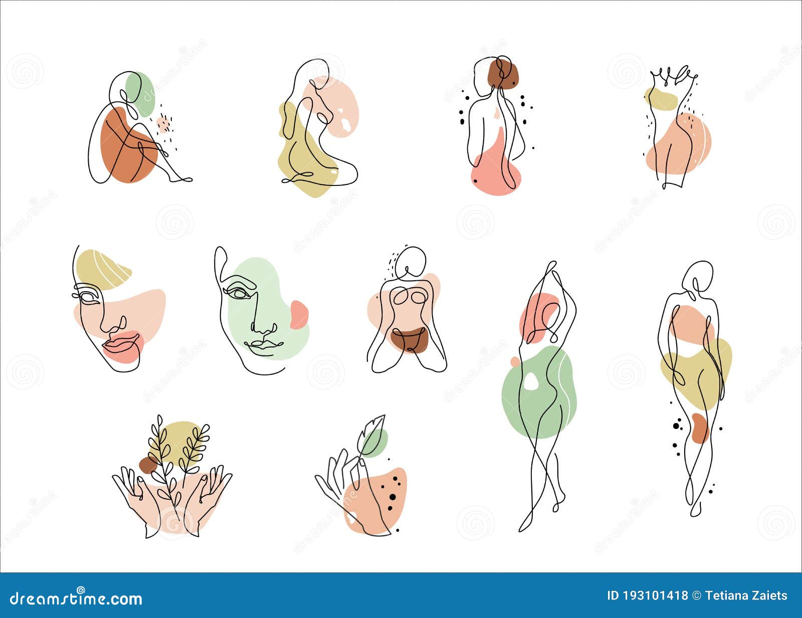 Vector Set Posture Of Counting Fingers 1-2-3-4-5 Isolated On Blue ...