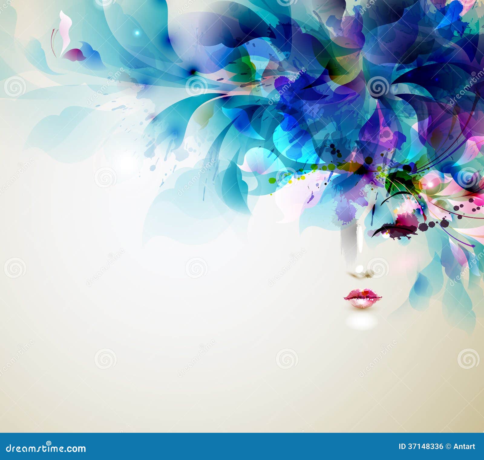Abstract Women And Dress Shape, Women Silhouettes On Color Background ...