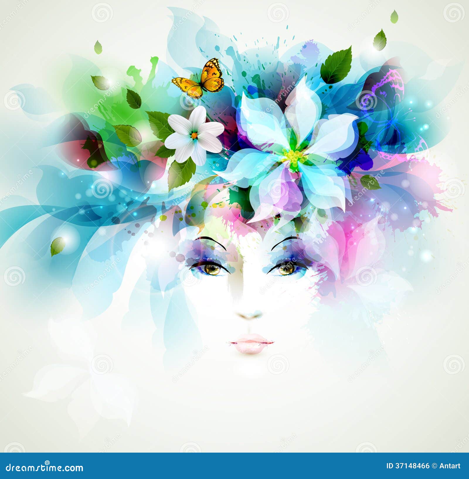 Abstract Women Silhouette In Trendy Style. Fashion Magazine Cover ...