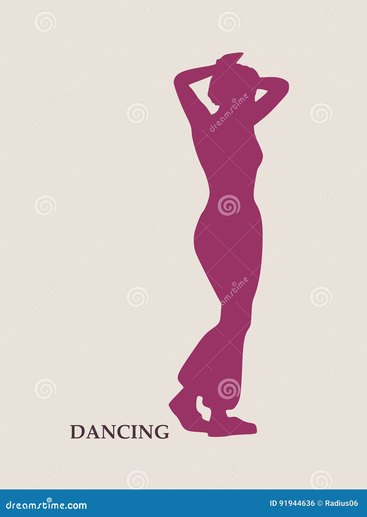 Abstract Women in Dancing Pose Stock Vector - Illustration of ...