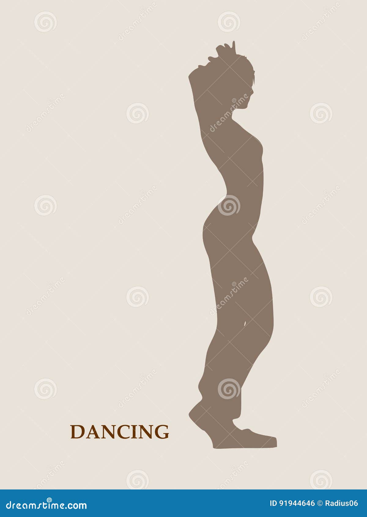 Abstract Women in Dancing Pose Stock Vector - Illustration of lady ...