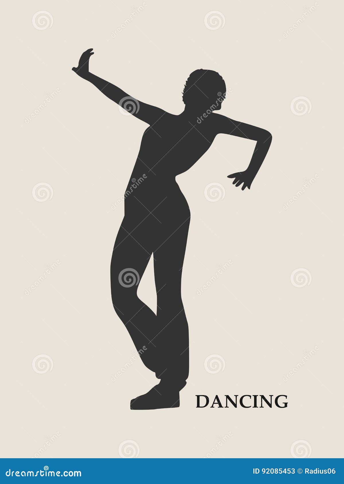 Abstract Women in Dancing Pose Stock Vector - Illustration of ...