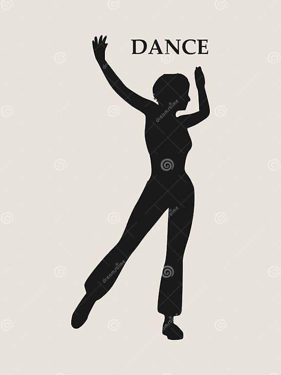 Abstract Women in Dancing Pose Stock Vector - Illustration of movement ...