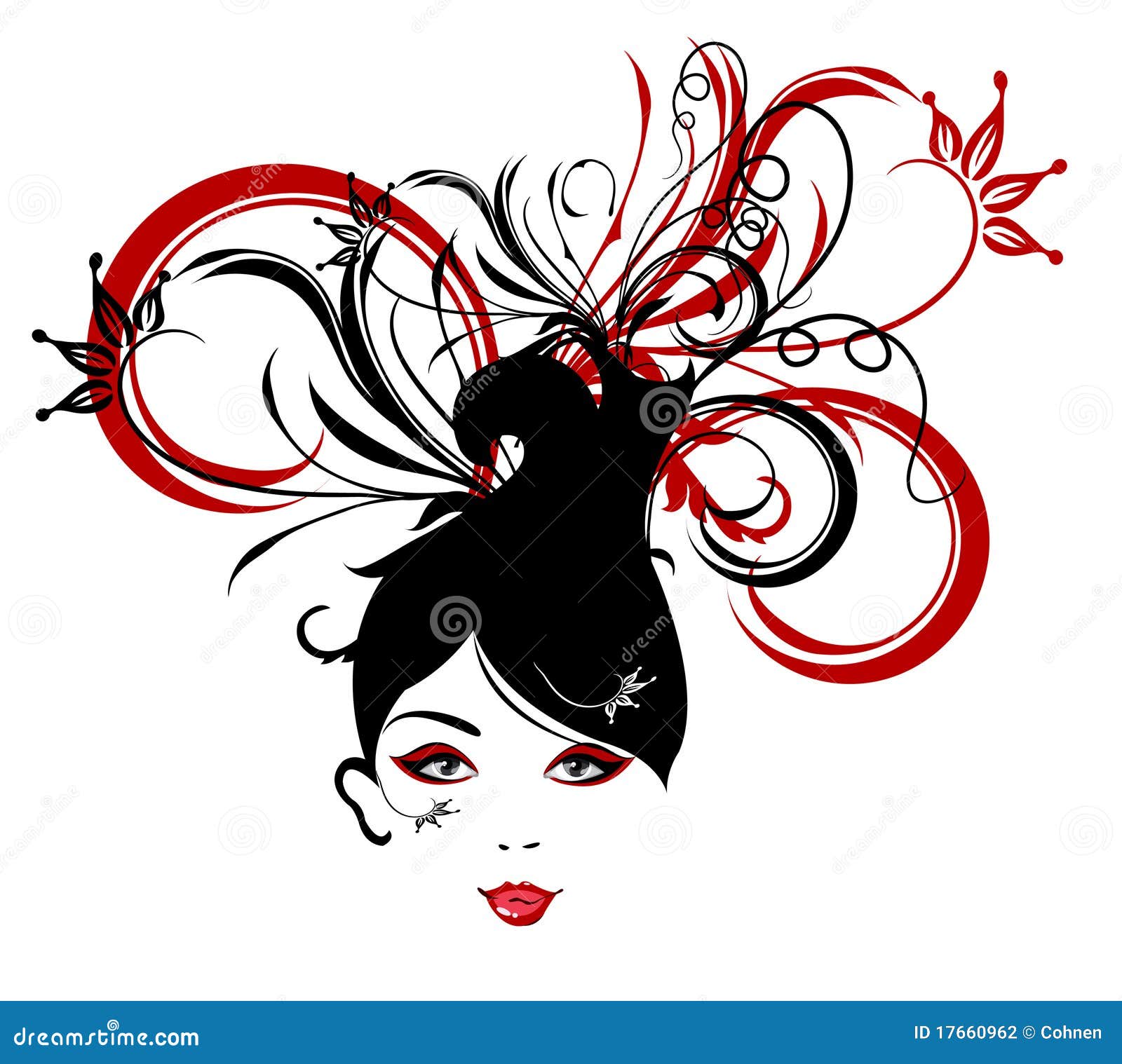 Abstract Women Love Flowers Illustration Stock Vector - Illustration of ...