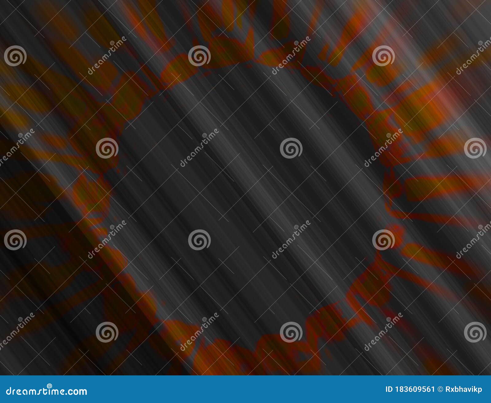 Abstract Wonderful Orange Sun Design on Dark Gradient Background Stock ...