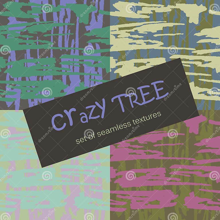 Abstract Wood Pattern in Bright Colors. Crazy. Tree Stock Vector ...