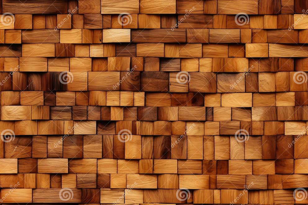 Abstract Wooden Blocks Texture Background Stock Illustration ...