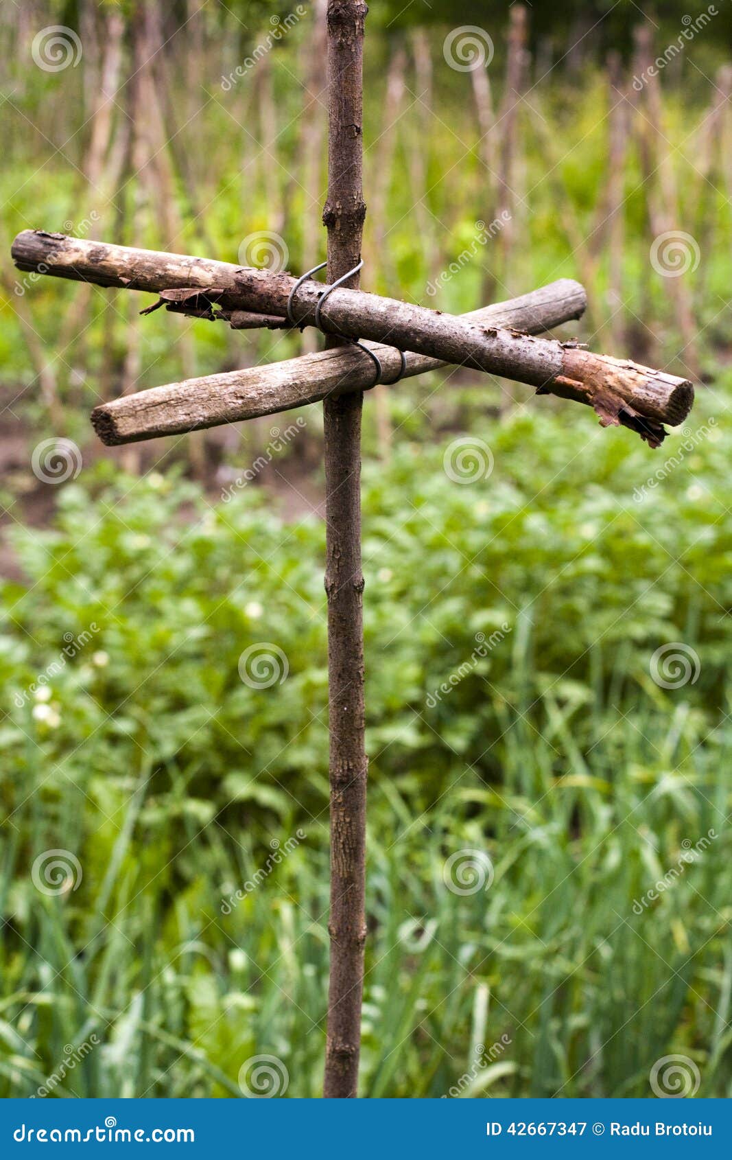 Abstract wooden cross stock image. Image of three, wire - 42667347
