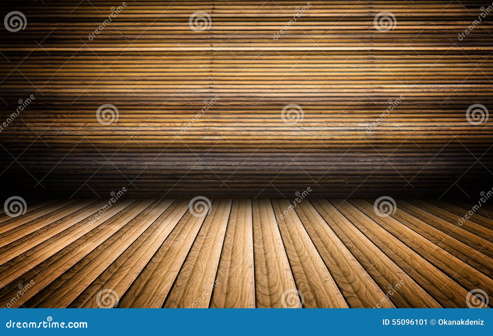 Abstract Wooden Interior Walls Stage Background Stock Illustration ...