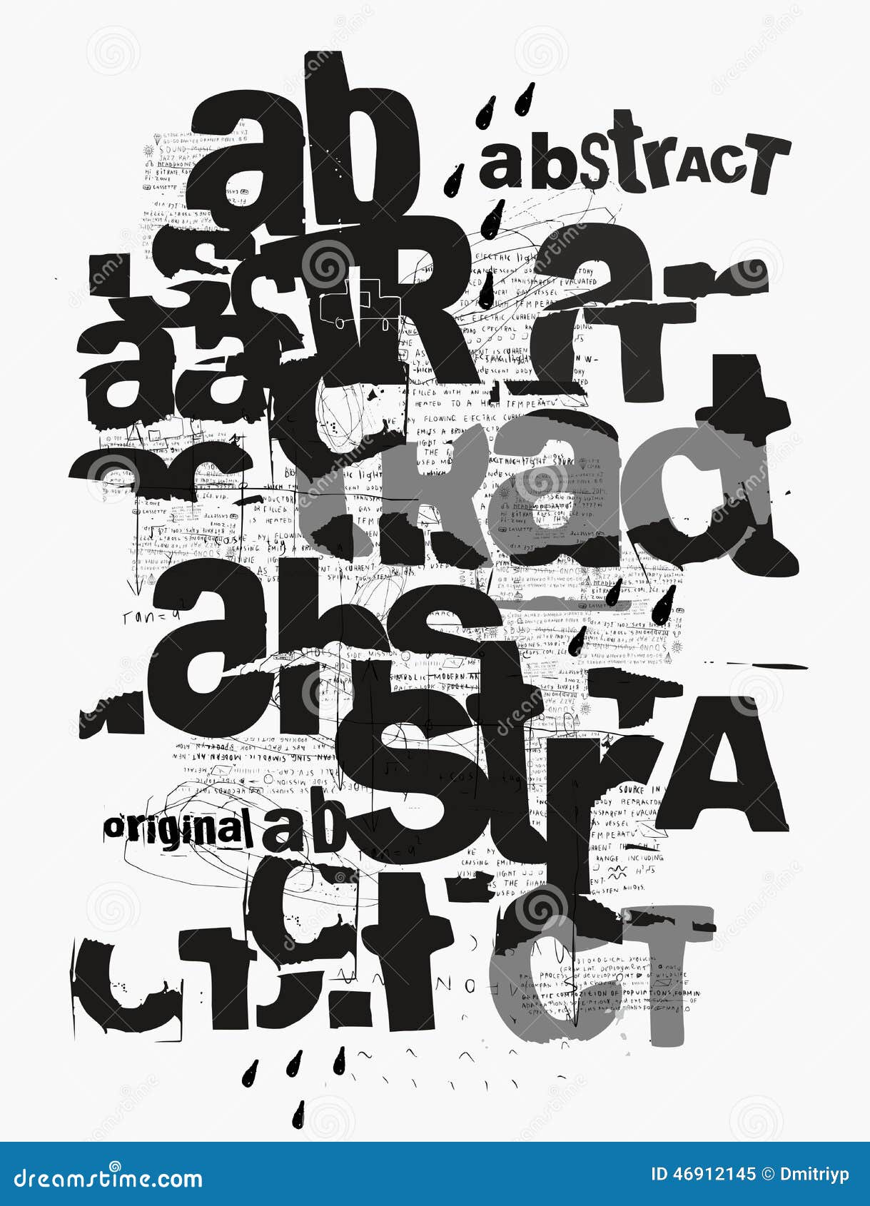 Abstract stock vector. Illustration of font, print, graffiti - 46912145