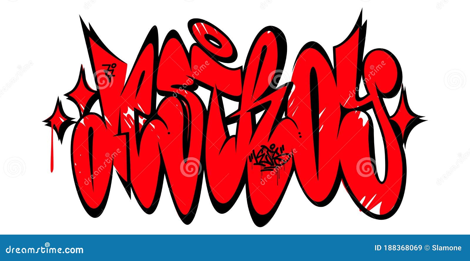 Abstract Word Dance Graffiti Style Font Lettering Vector Illustration ...