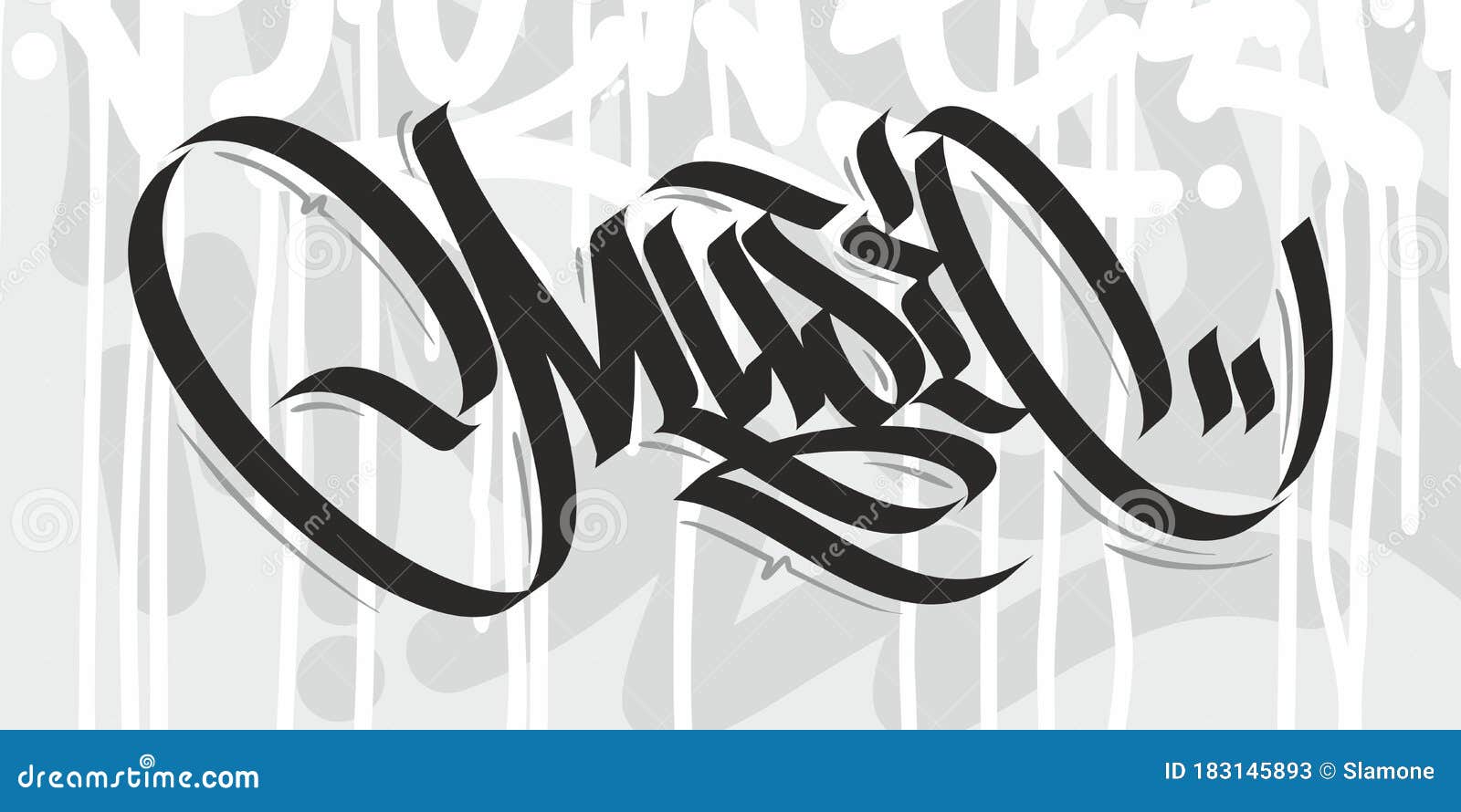 Abstract Word Music Graffiti Font Lettering Art Stock Illustration ...