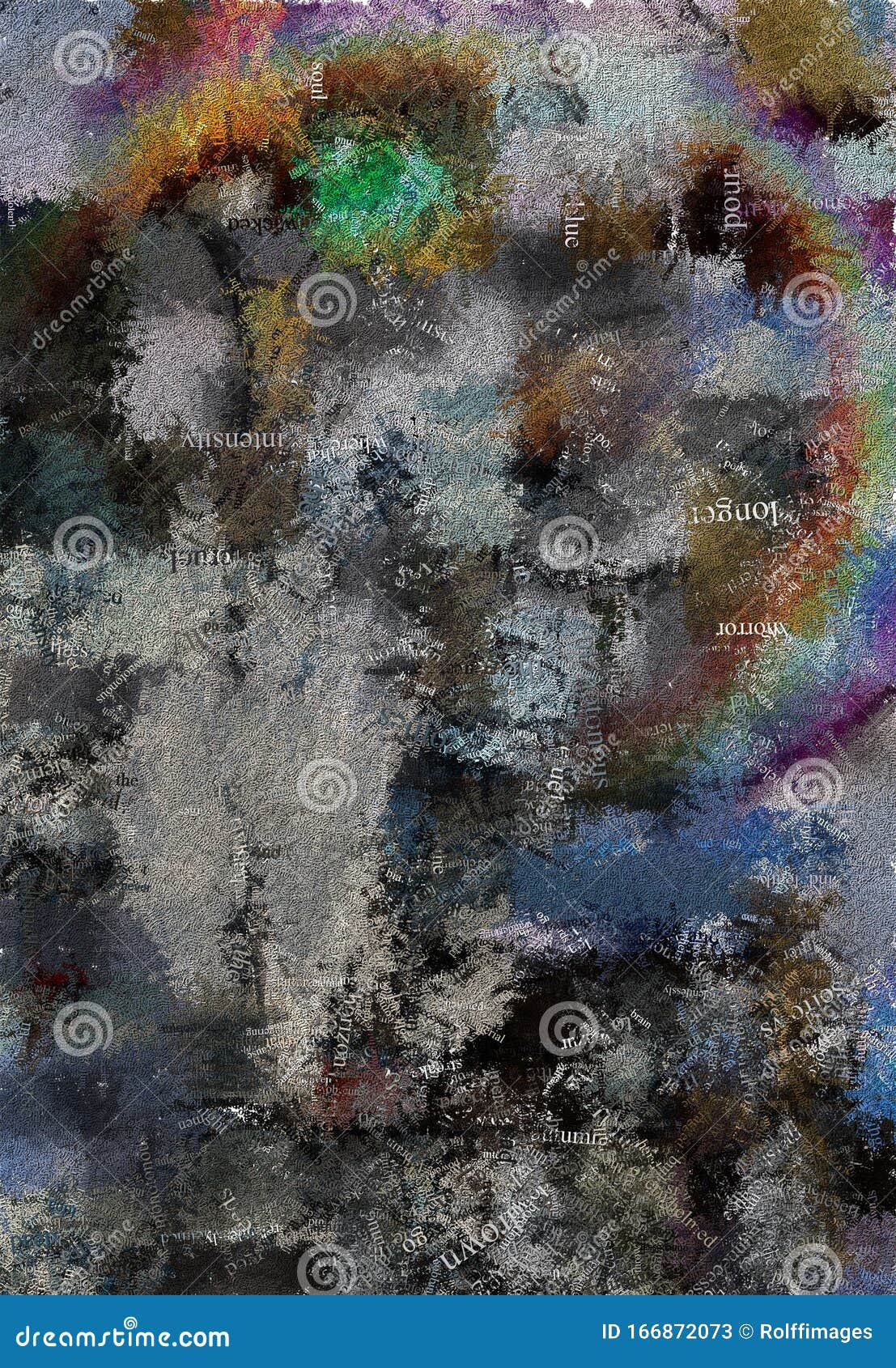 Abstract words stock illustration. Illustration of mystery - 166872073