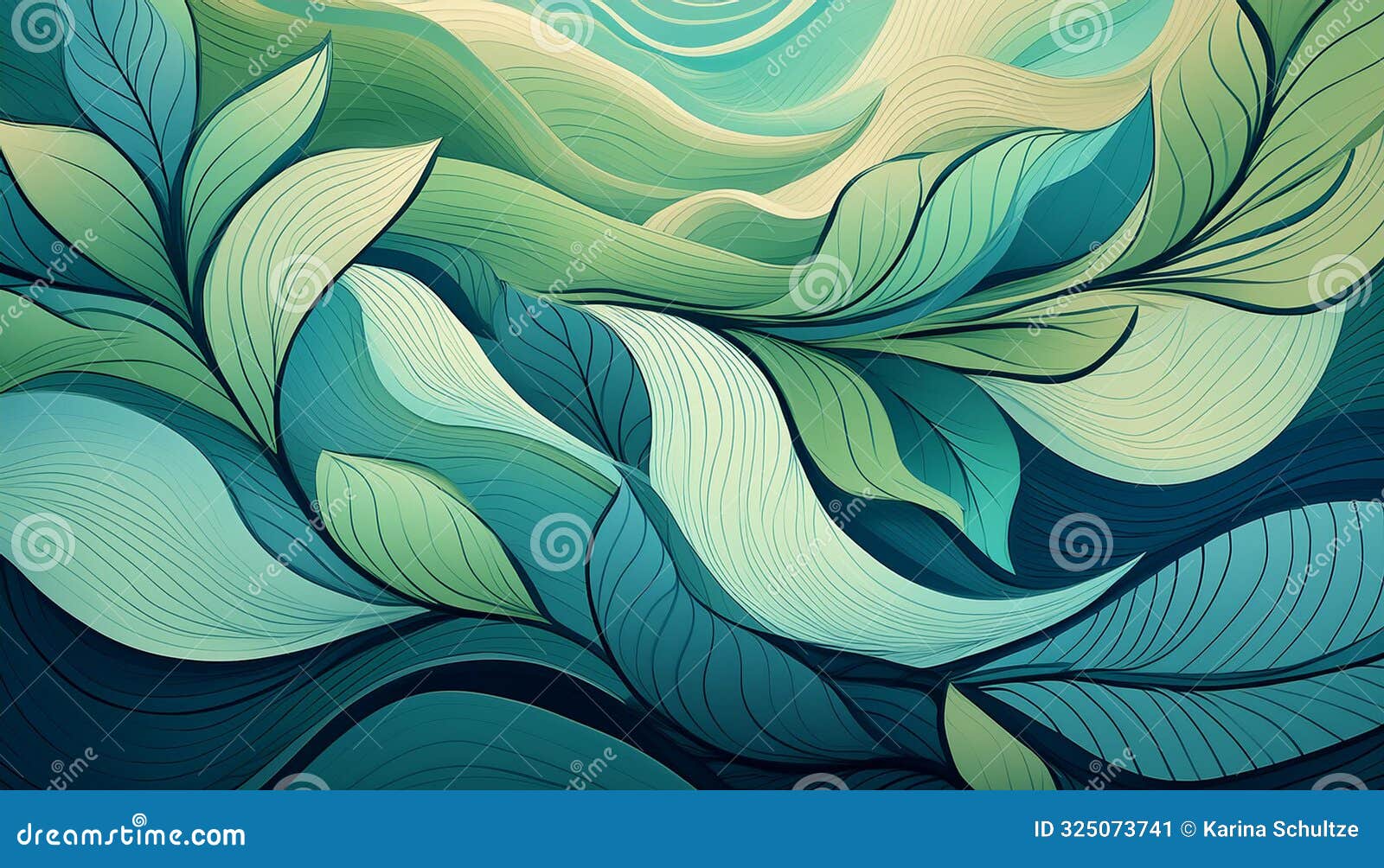 An Abstract Work of Art Inspired by Nature. Use Organic Shapes and ...