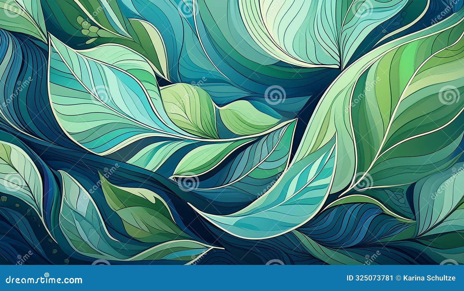An Abstract Work of Art Inspired by Nature. Use Organic Shapes and ...