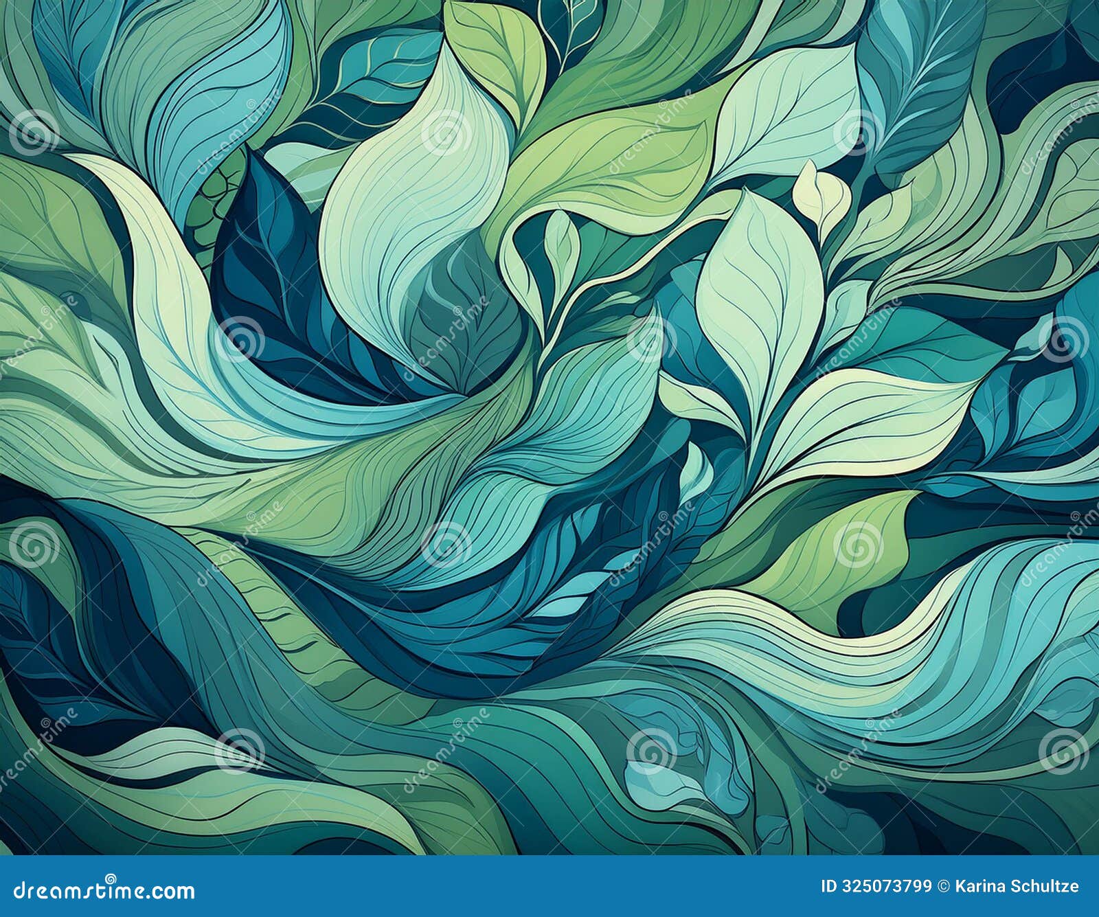An Abstract Work of Art Inspired by Nature. Use Organic Shapes and ...