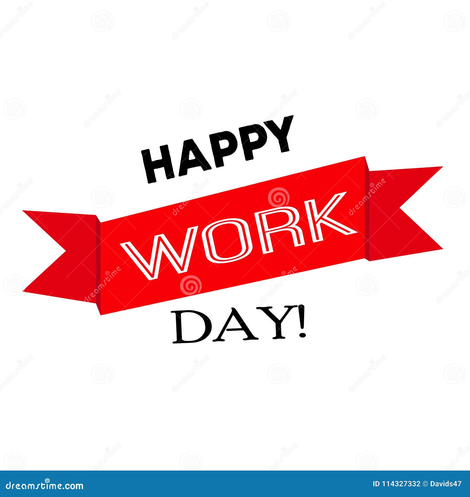 Happy Work Day stock vector. Illustration of female - 114327332